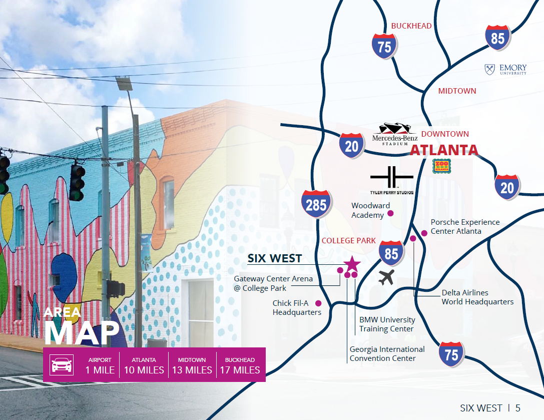 College Park's Six West Mixed-Use Project Development - Location Georgia